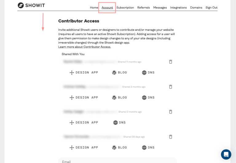 How To Add A User To Your Showit Account - Sugar Studios Design